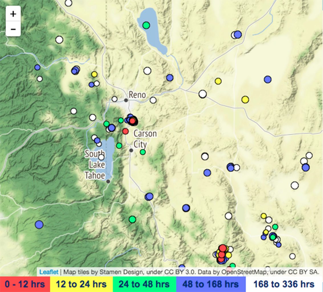 Reno rattled by 90 earthquakes | The Nevada Sagebrush